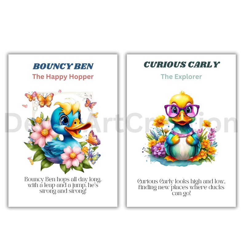 9 Ducks Baby Clipart, Nursery Decor Fun, Educational Prints for Kids ...