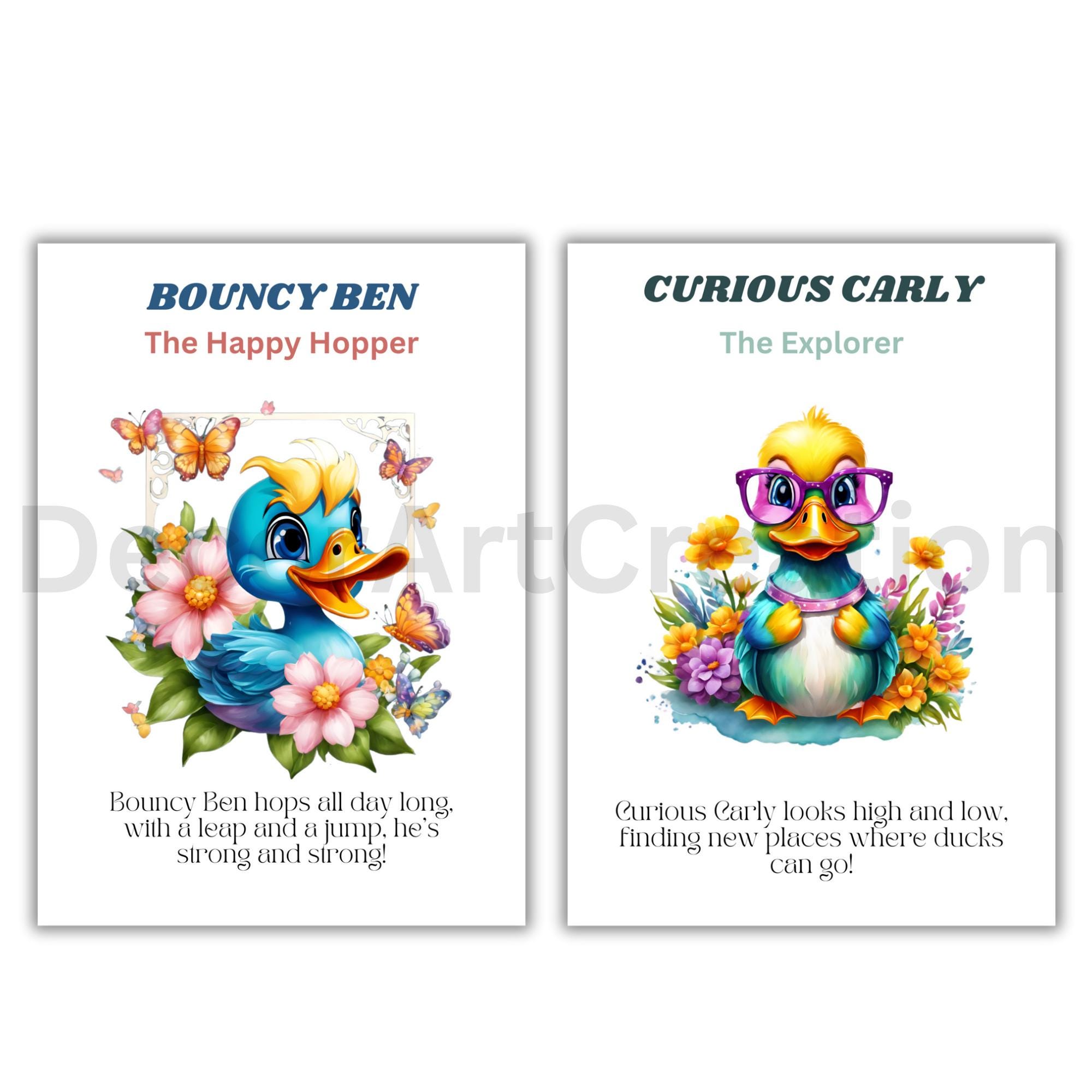 9 Ducks Baby Clipart, Nursery Decor Fun, Educational Prints for Kids ...