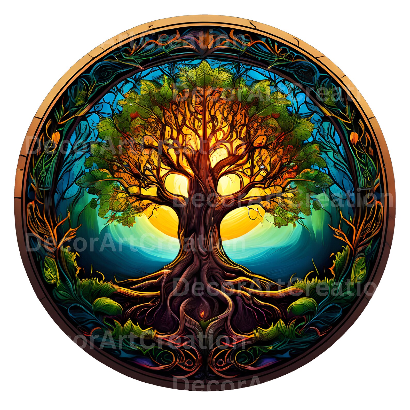 Tree of Life Fantasy Picture Digital Art Print 10 Variants 7000x7000px ...