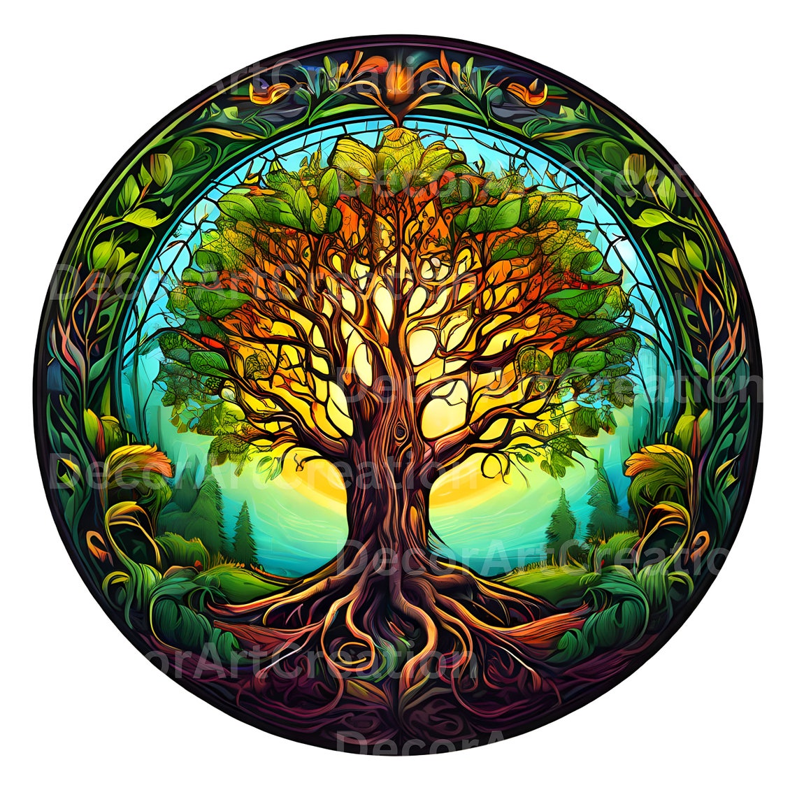 Tree of Life Fantasy Picture Digital Art Print 10 Variants 7000x7000px ...