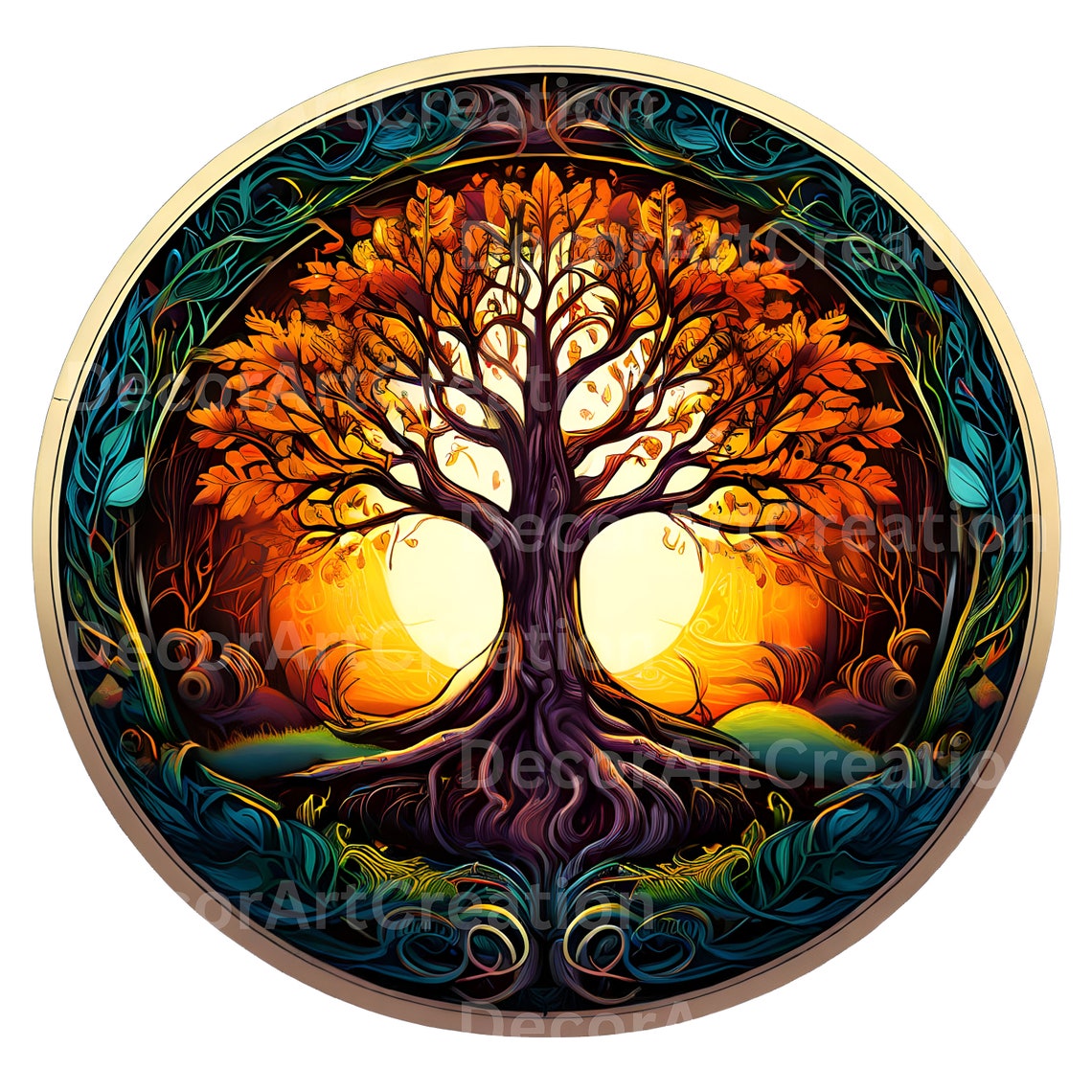 Tree of Life Fantasy Picture - Digital Art Print (10 Variants ...