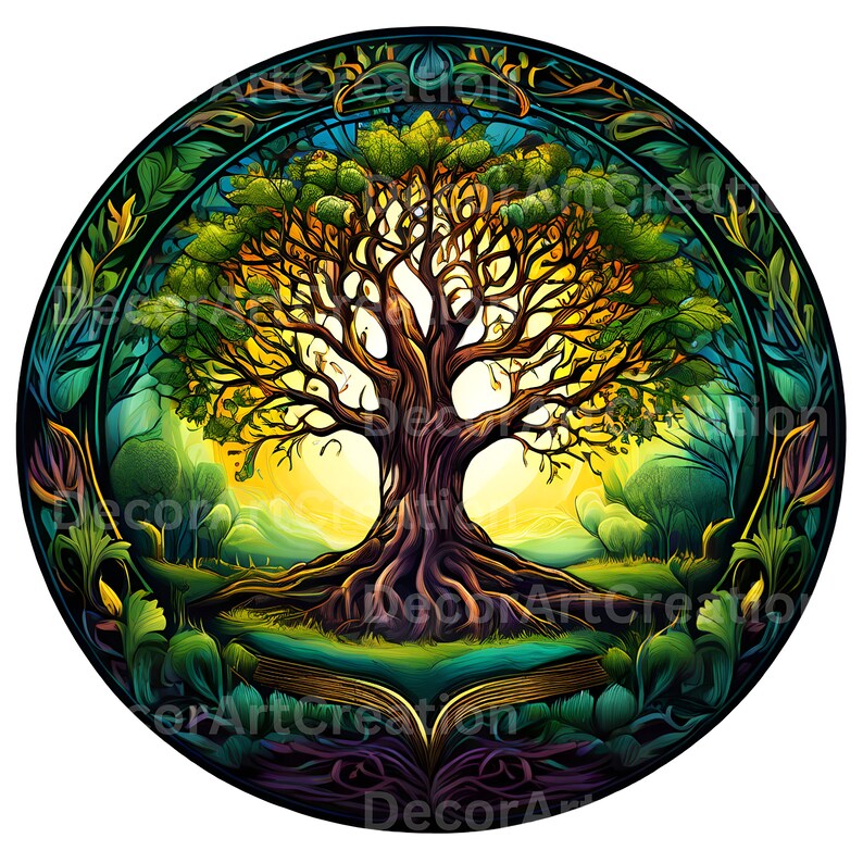 Tree of Life Clipart Fantasy | Digital Art for Mugs, T-shirts | Canvas ...