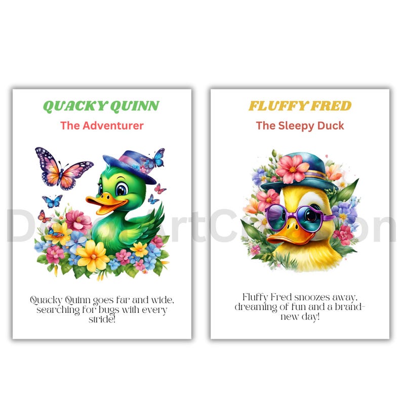 9 Ducks Baby Clipart, Nursery Decor Fun, Educational Prints for Kids ...