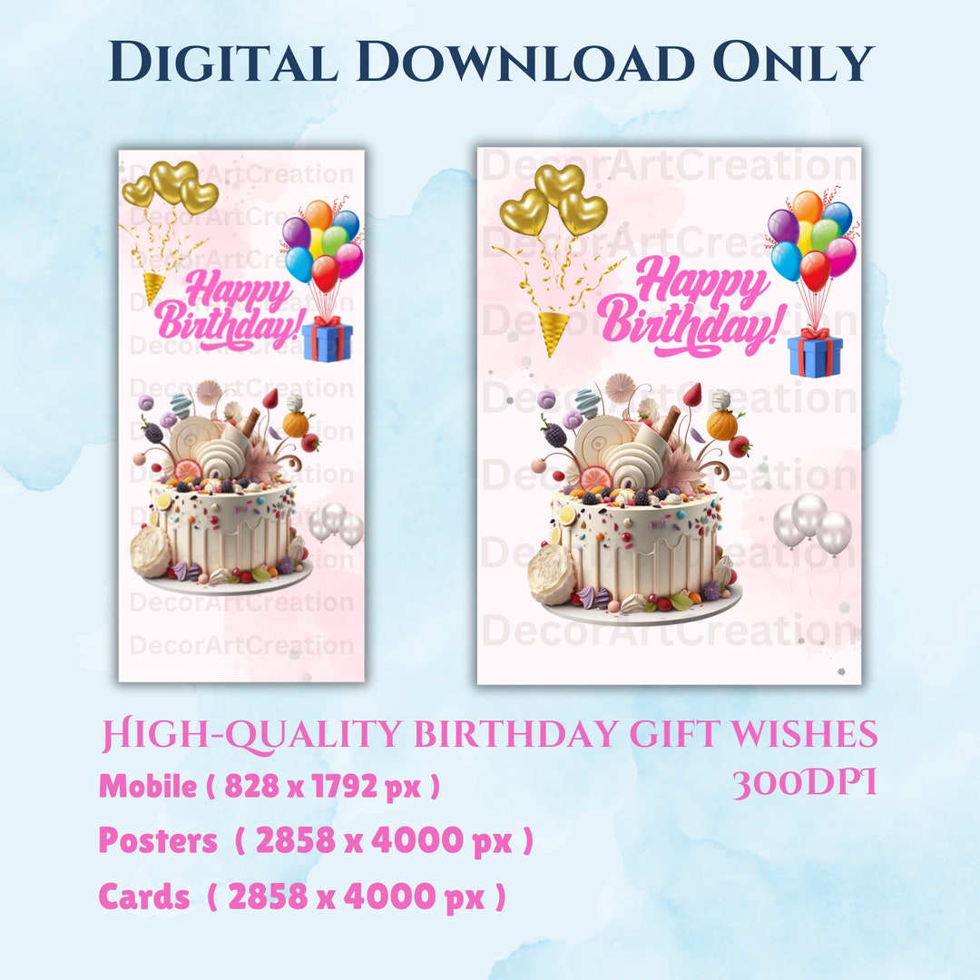 Personalized Birthday Digital Art | Happy Birthday Wishes Gift Card ...