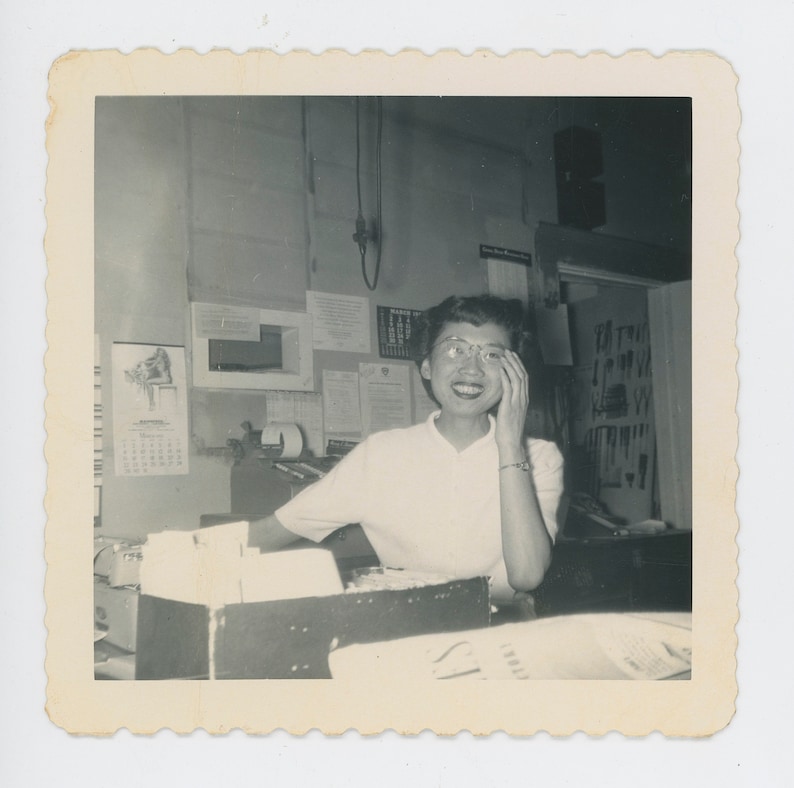 Pinup Burlesque Calendars Asian Woman at Work Smiling - Etsy