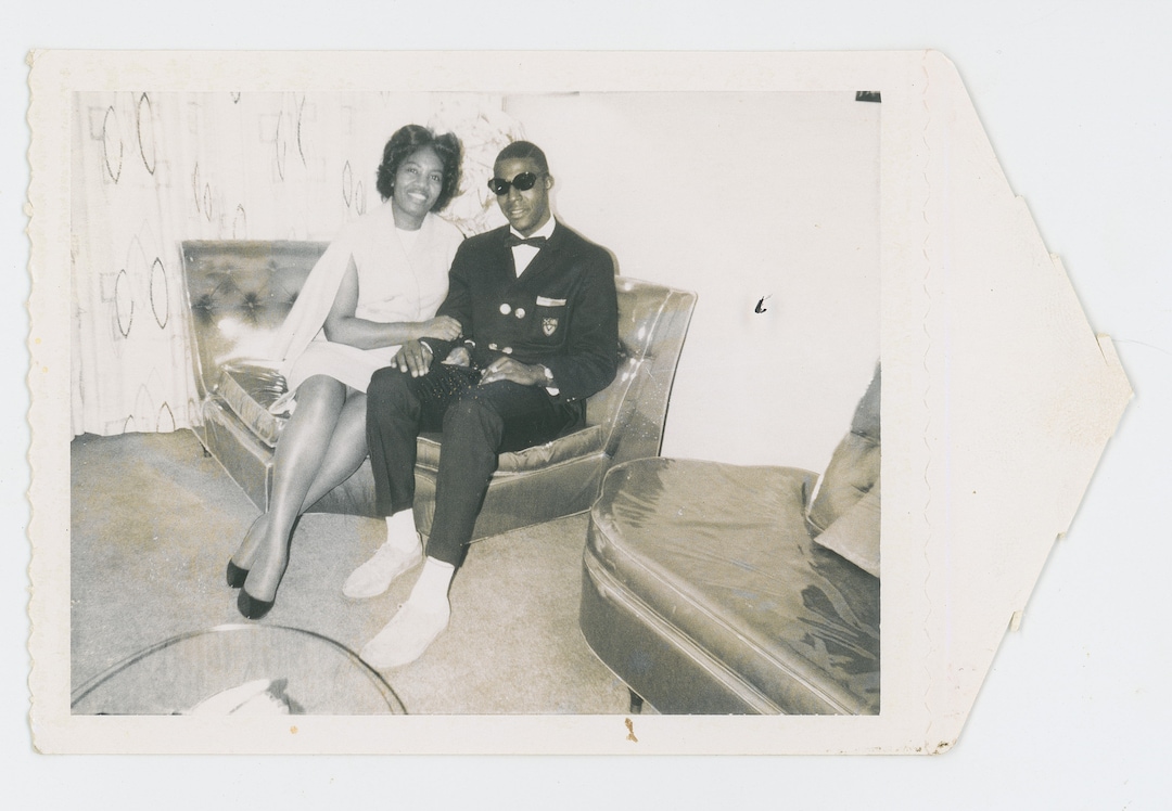Early POLAROID: African American Man in Uniform and Sunglasses With ...