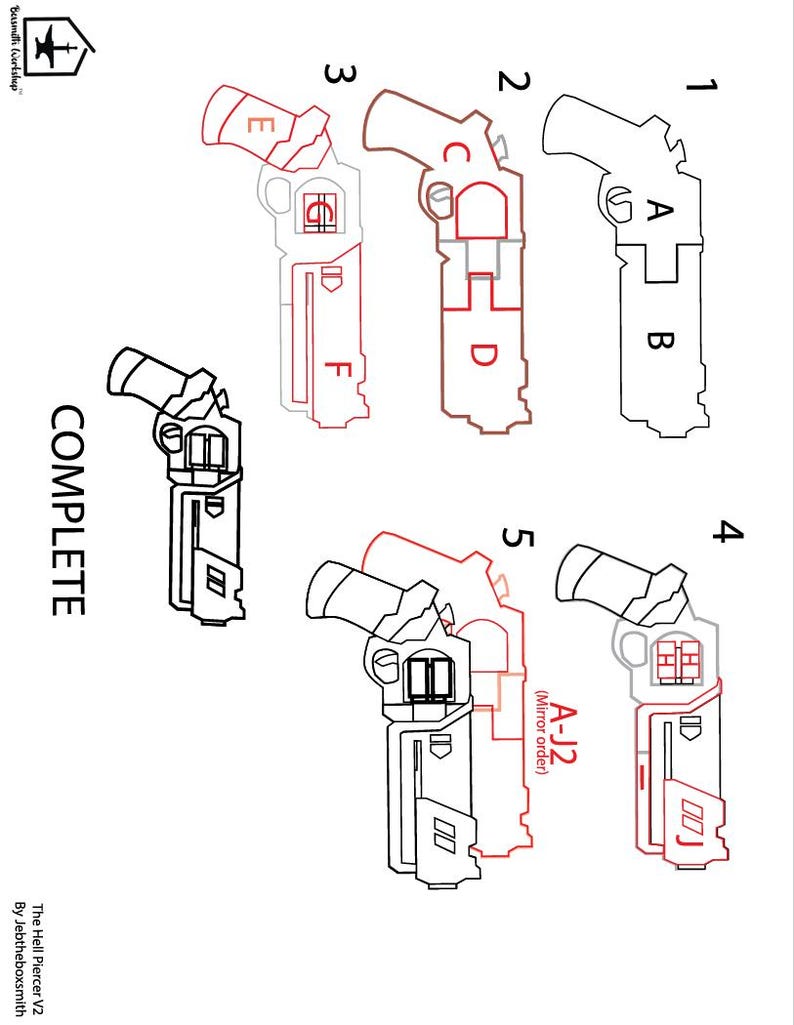 ULTRAKILL Slab Revolver Cosplay Template - Etsy
