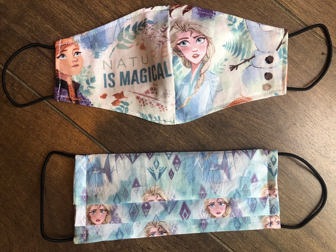 Frozen Face Mask Elsa Face Maskreusable Face Maskfrozen - Etsy