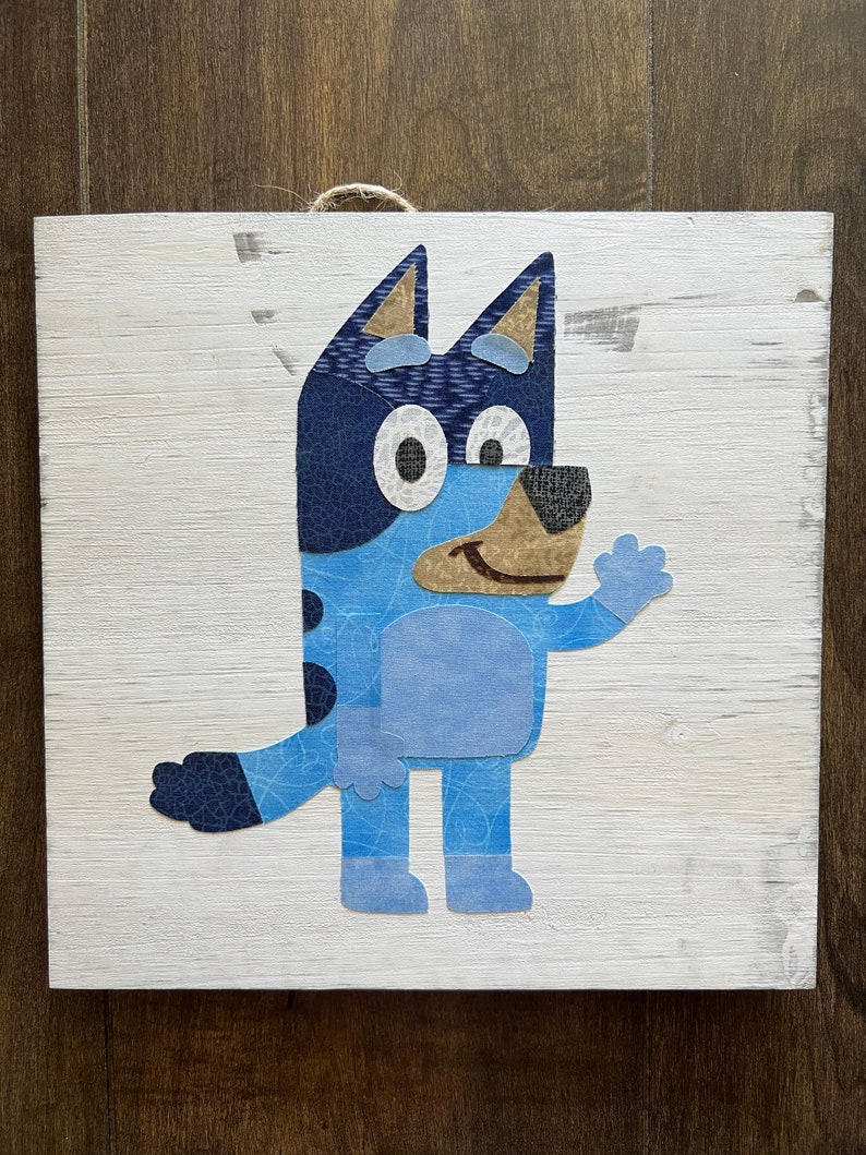 Bluey-inspired Art Print Blue Dog Wall Art Blue Heeler Wall - Etsy