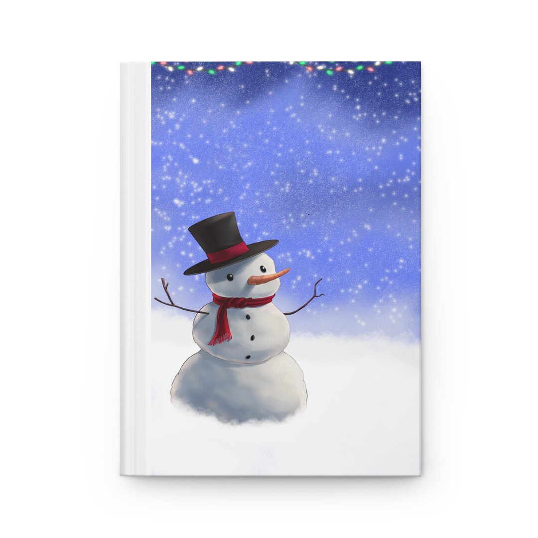 Winter Holiday Snowman Hardcover Journal Matte - Etsy