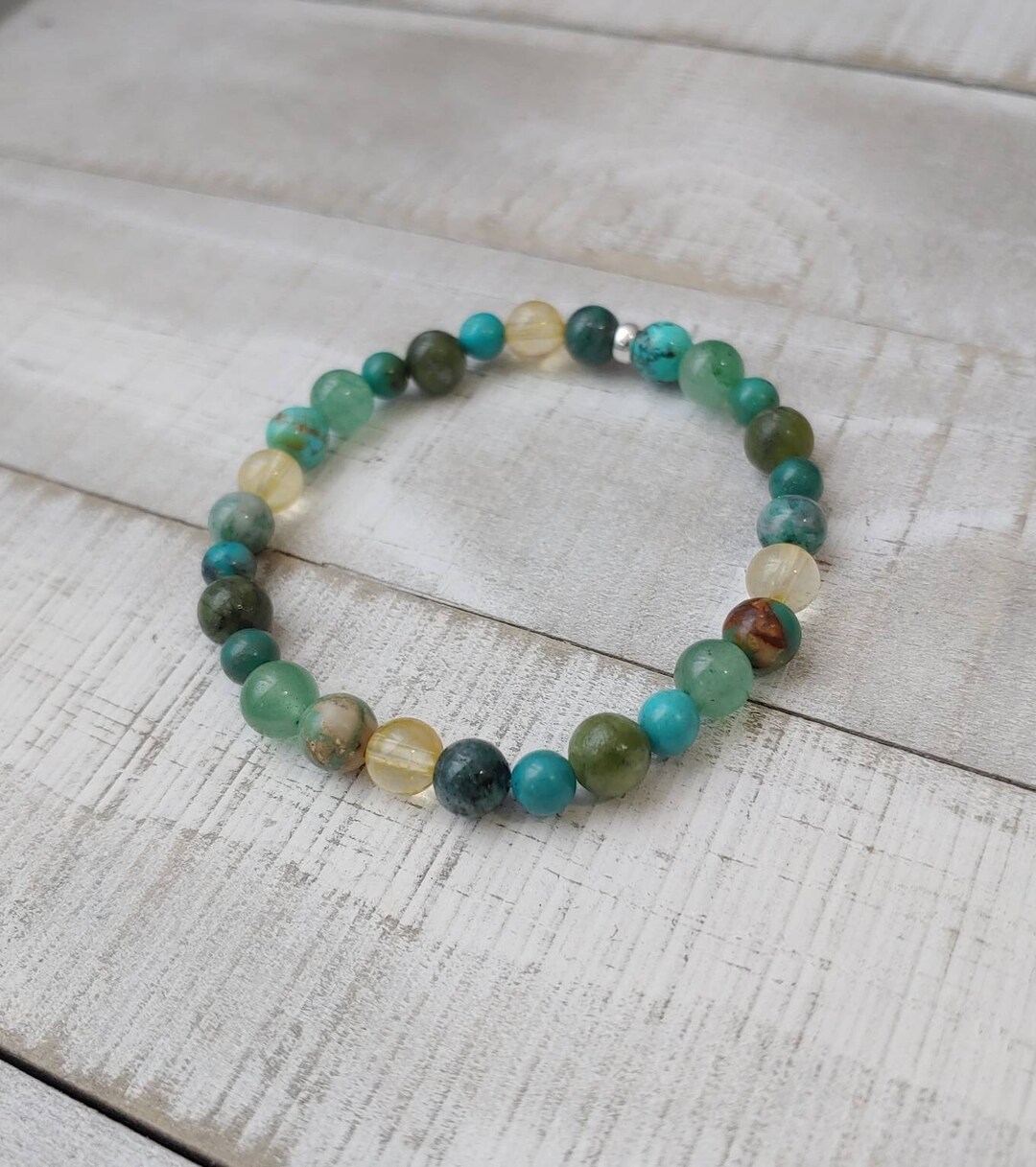 Abundance & Prosperity Bracelet With Irish Connemara Marble, Citrine ...