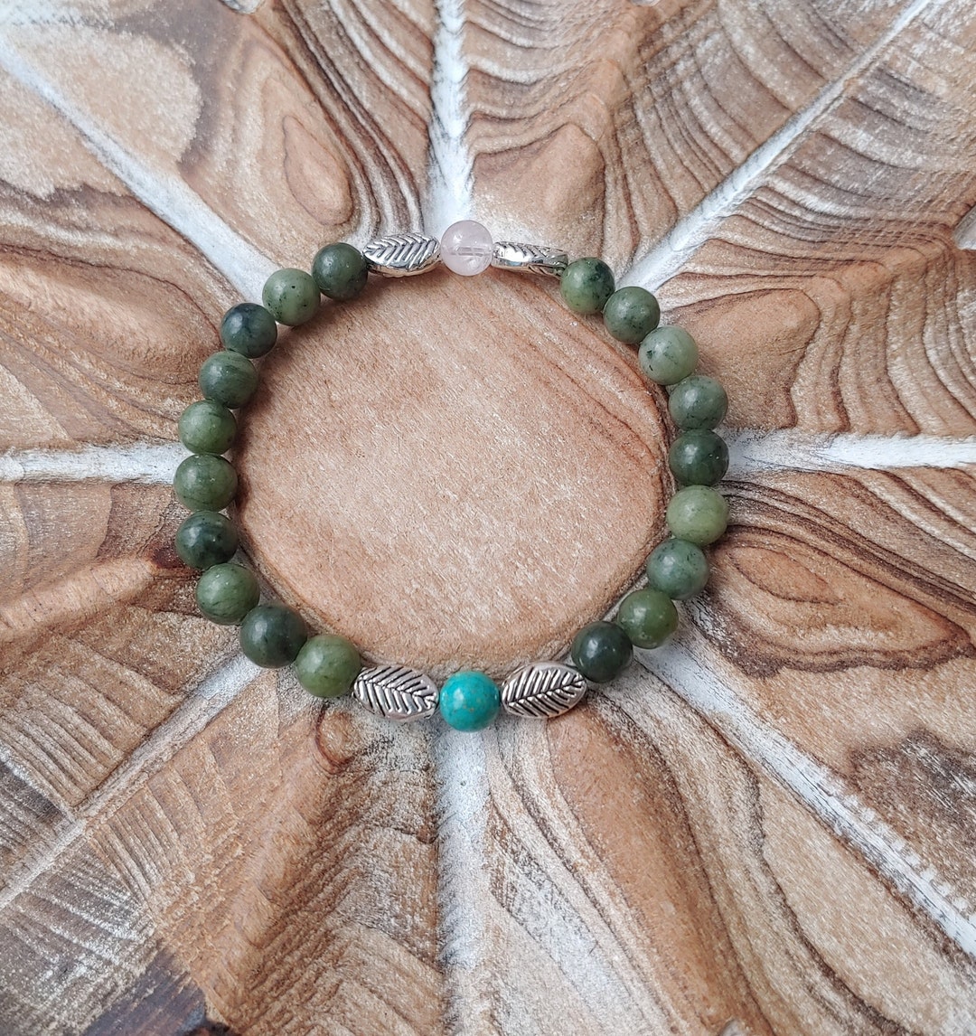 Connemara Marble Bracelet From Ireland With Turquoise & Morganite ...