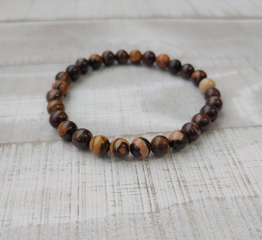 Very Rare Australian Outback Jasper Bracelet, 6mm | Collector's Jasper ...