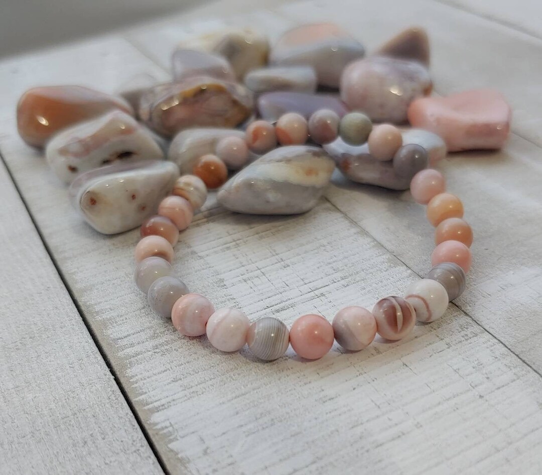 Depression Bracelet, 6.5mm | Rare Botswana Agate Bracelet for ...