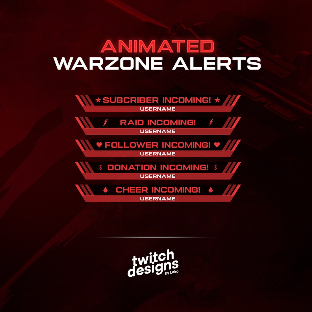 Animated WARZONE 3 Twitch Alerts - Etsy