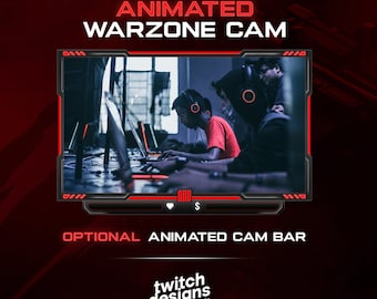 Animated WARZONE 3 Twitch Overlay for Streamer Dark Red and Black ...