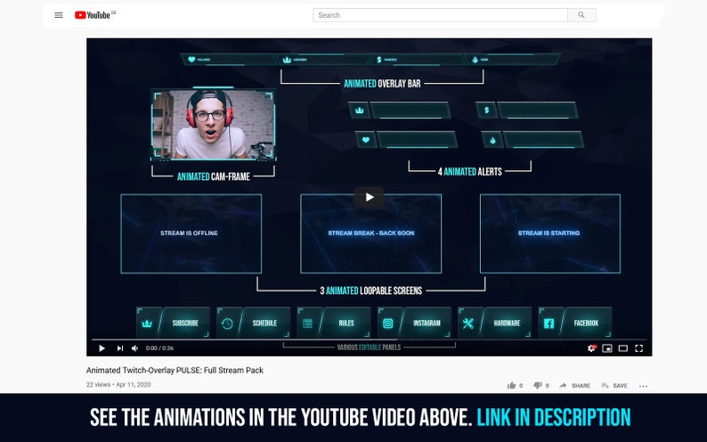 ANIMATED PULSE Twitch-overlay - Etsy