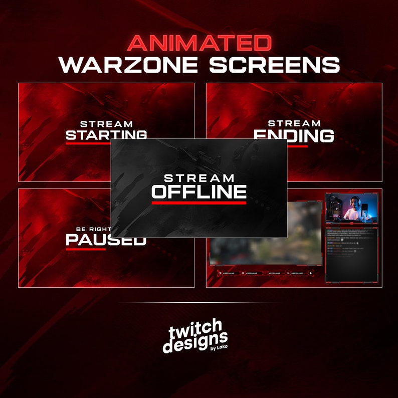 Animated WARZONE 3 Twitch Screens/scenes - Etsy