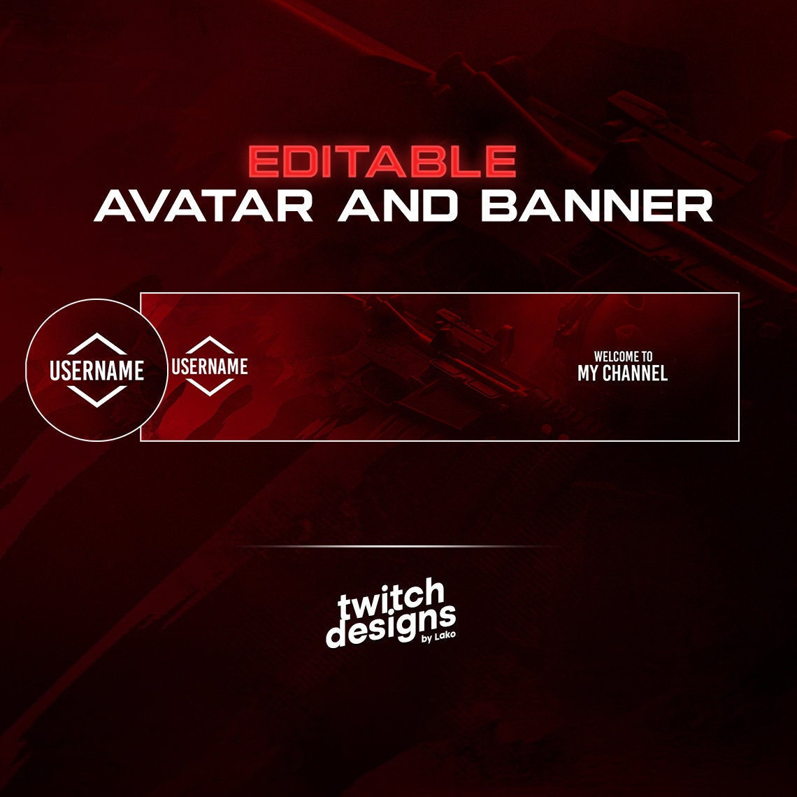 Animated WARZONE 3 Twitch Stream Overlay | Red and Black Bundle - Etsy