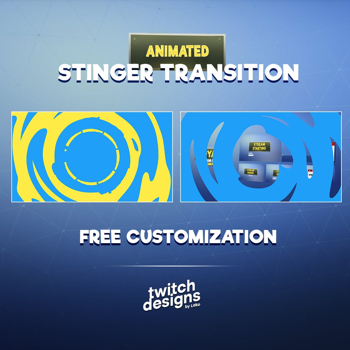Animated ROYALE Twitch Overlay | Streamer Starter Kit - Etsy
