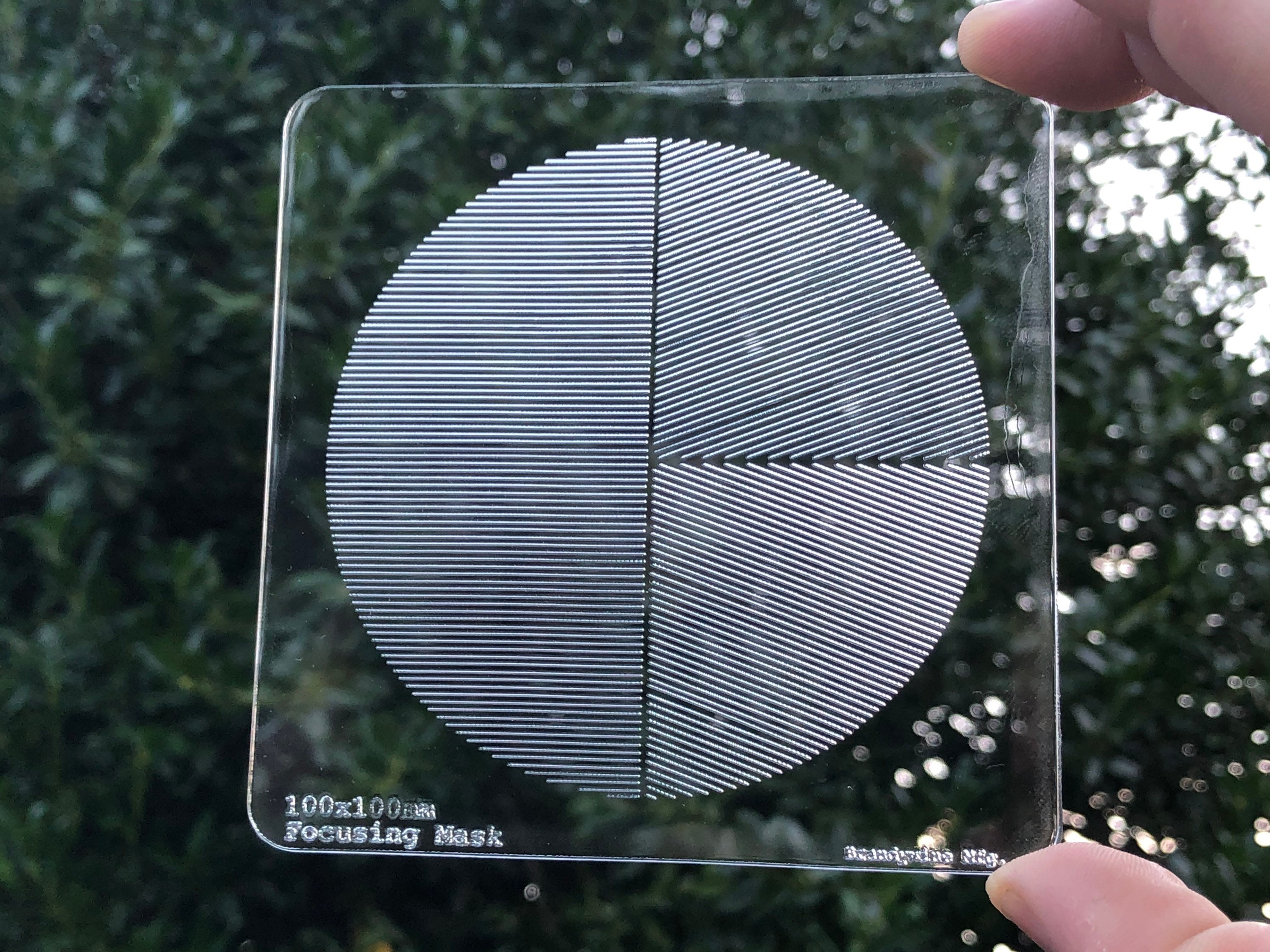 Bahtinov Focusing Mask 100x100mm (fits Cokin Z Series) - Etsy