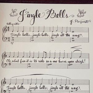 Jingle Bells (calligraphy) - Etsy