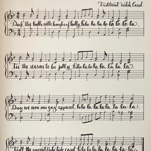 Deck the Halls (calligraphy Sheet Music) - Etsy