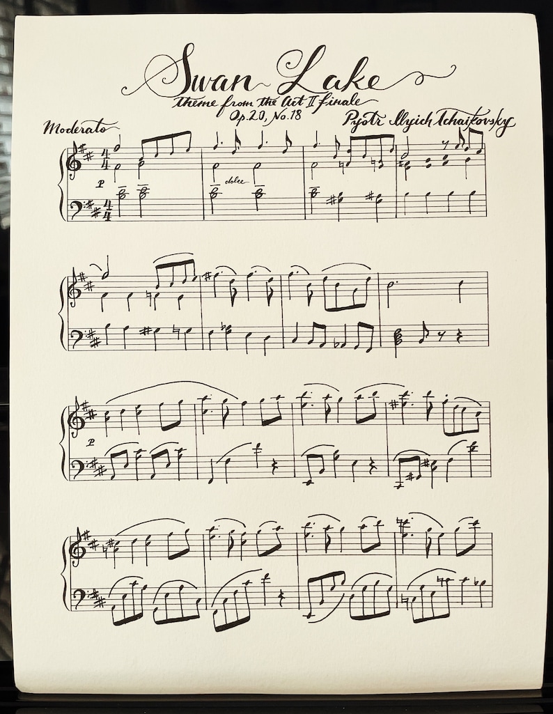 Swan Lake Sheet Music Digital Download - Etsy