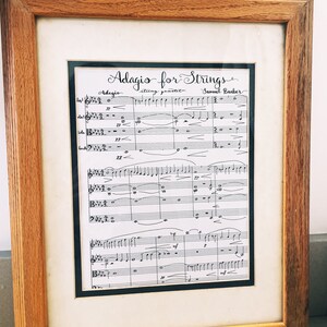 Adagio for Strings Handwritten Sheet Music - Etsy