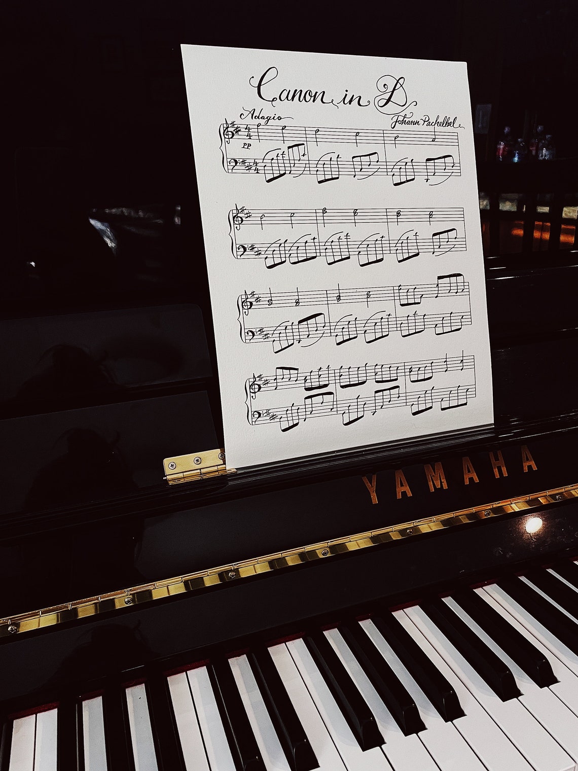 Canon in D by Pachelbel Handwritten Sheet Music - Etsy