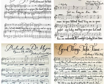 Custom Sheet Music Canvas - Etsy
