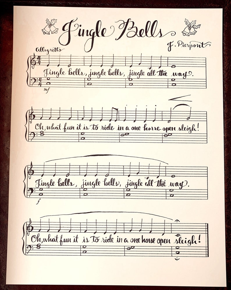 Jingle Bells calligraphy - Etsy