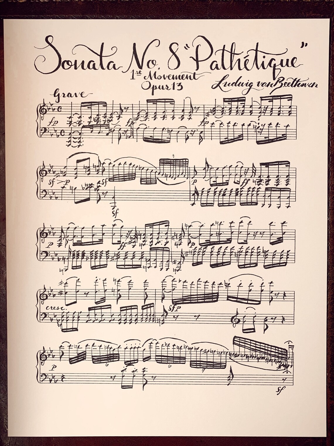 Beethoven: Sonata No.8 "pathetique" Sheet Music - Etsy