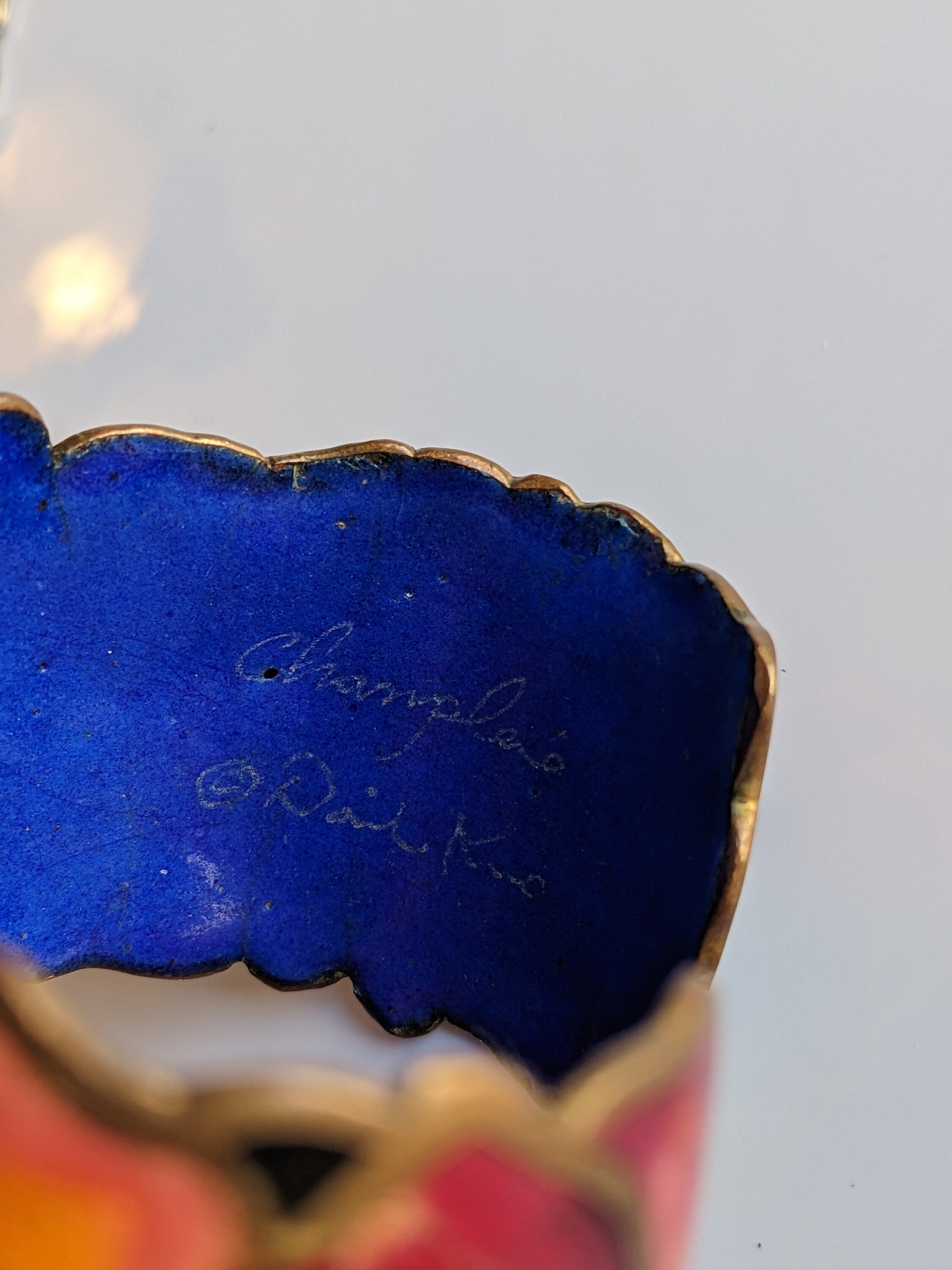 Vintage David Kuo Cloisonne Enamel Cuff Bracelet as Isplease See ...