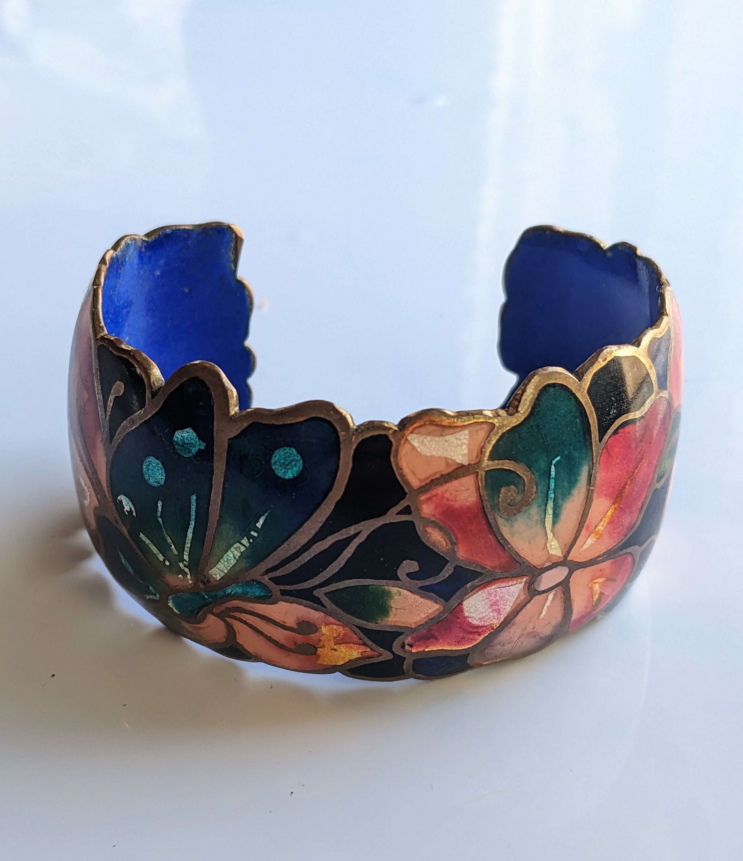 Vintage David Kuo Cloisonne Enamel Cuff Bracelet as Isplease See ...