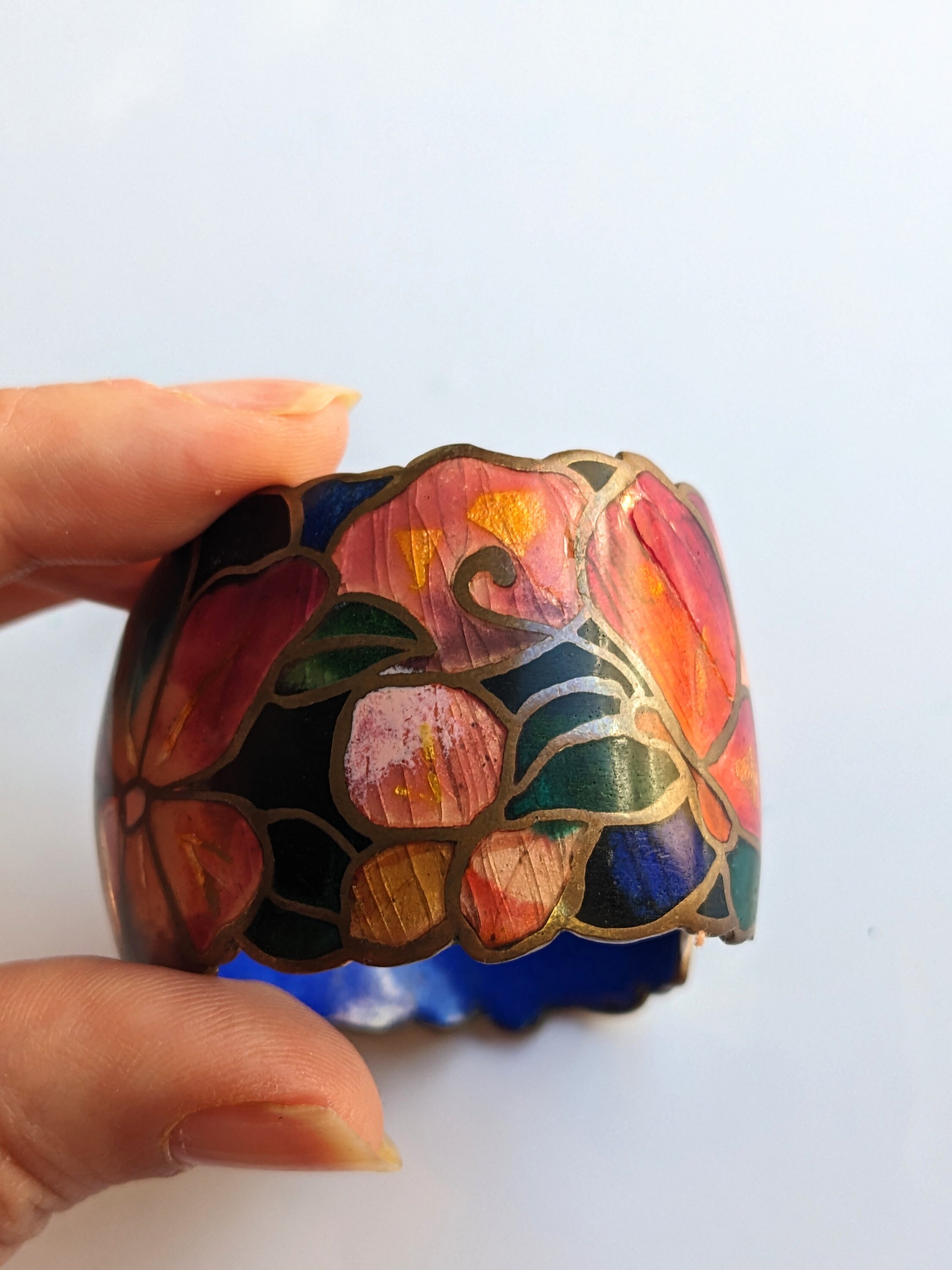 Vintage David Kuo Cloisonne Enamel Cuff Bracelet as Isplease See ...
