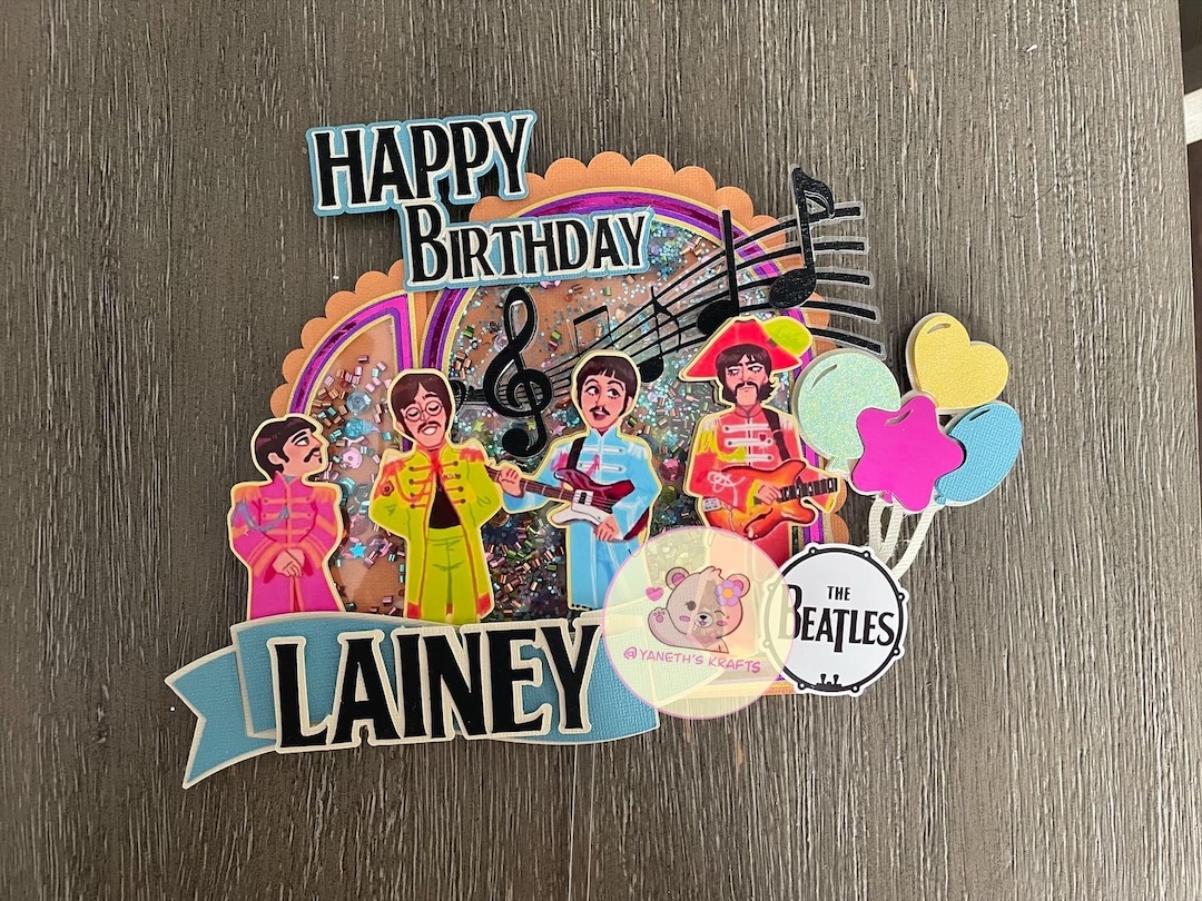Beatles Cake Topper: 3D Band Cake Decor, Reusable Keepsake - Etsy
