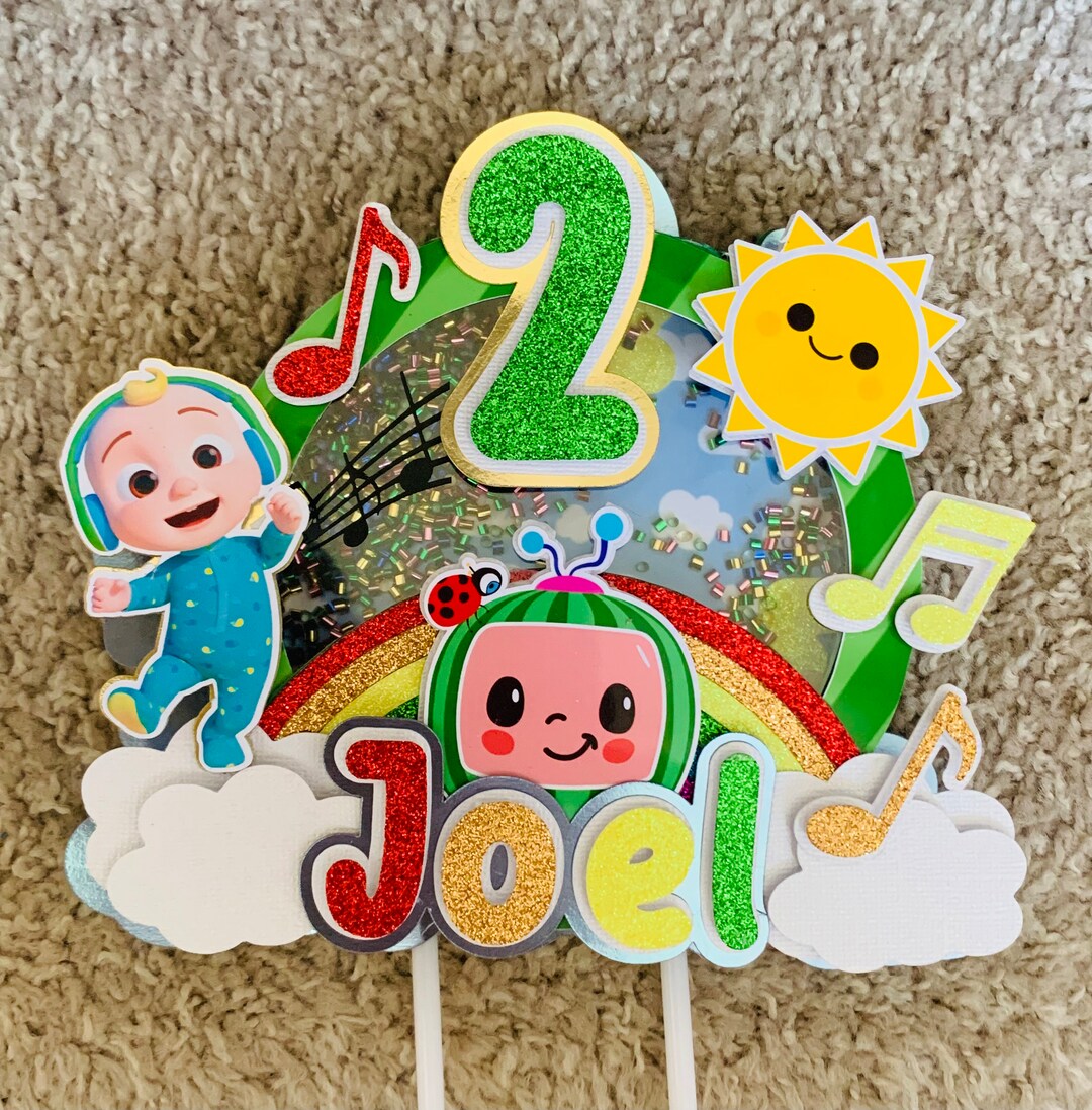 Coco Inspired Cake Topper / J.J. Cake Topper / Watermelon Shaker Topper ...