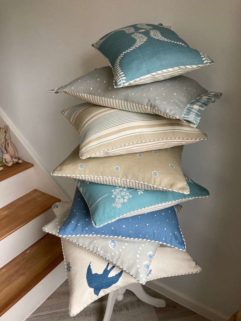 Vanessa Arbuthnott up the Garden Path Rectangular Cushion Cover Teal ...