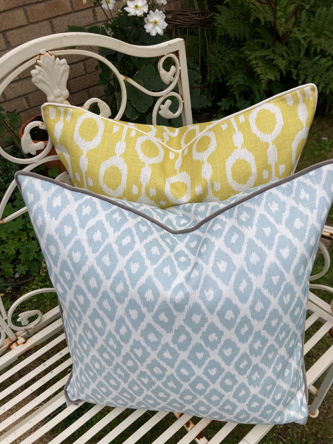 ANDREW MARTIN Gypsum Iced Piped Cushion Cover 43cm X 43cm - Etsy