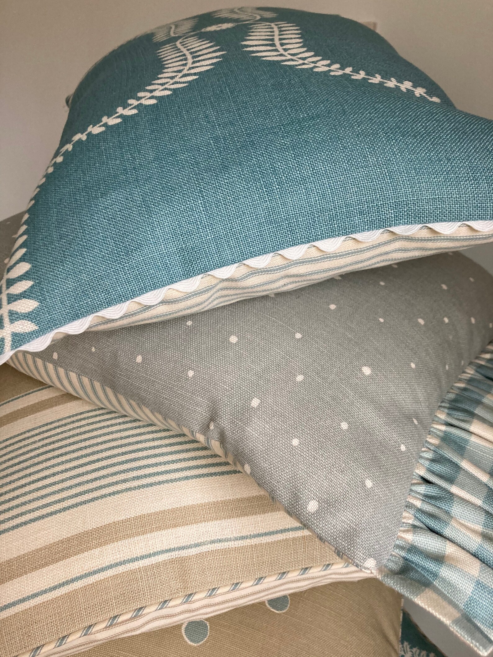 Vanessa Arbuthnott up the Garden Path Rectangular Cushion Cover Teal ...