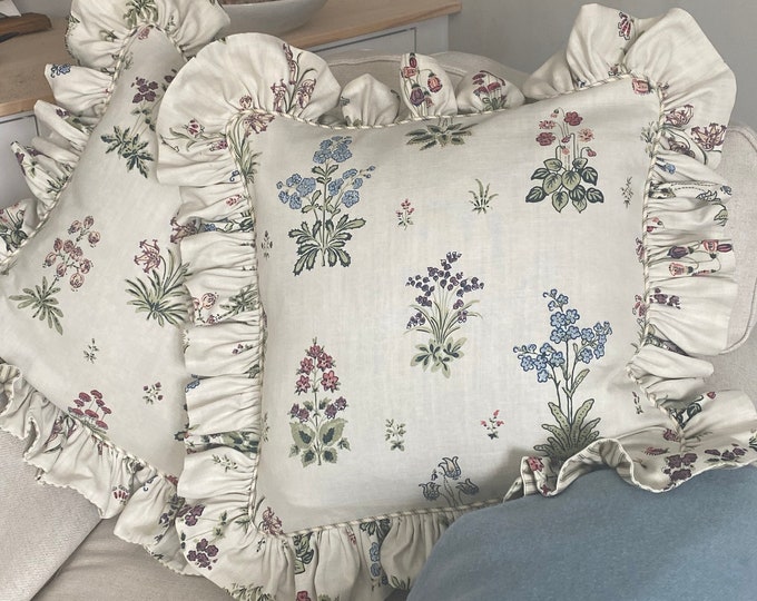 LISA FINE Designer Piped and Frilled Cushion Cover Made to Order Vita ...