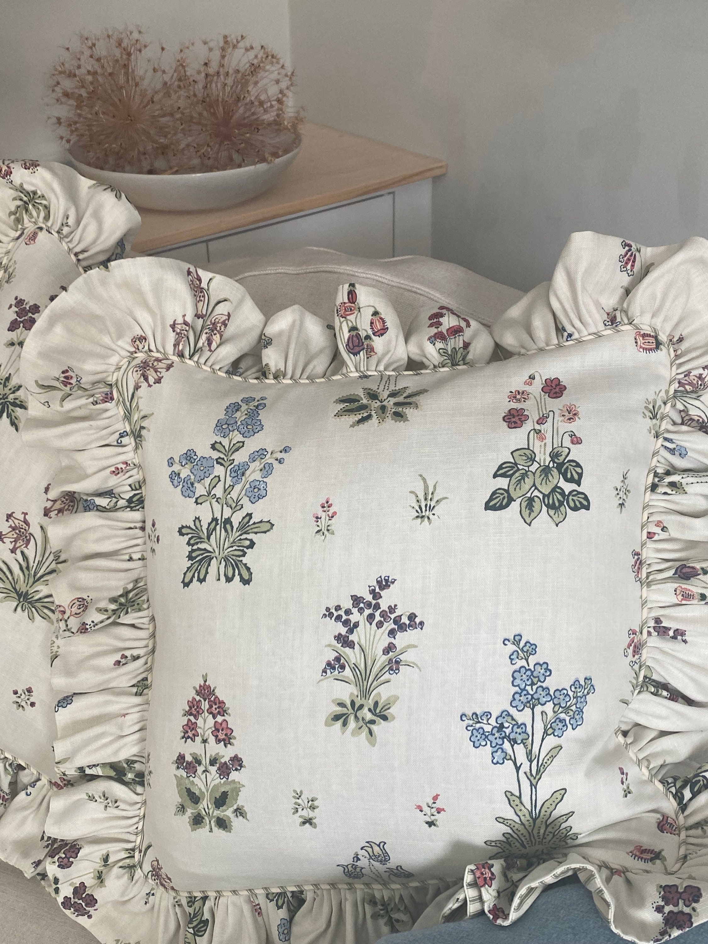 LISA FINE Designer Piped and Frilled Cushion Cover Made to Order Vita ...