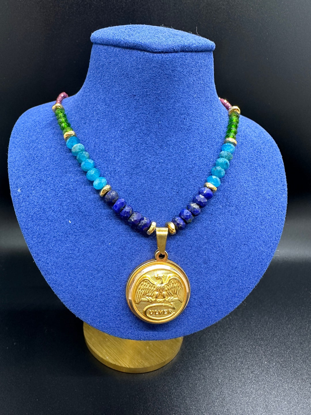 Culver Military Academy large Button Upcycled Into a Pendant - Etsy