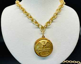 Culver Military Academy large Button Upcycled Into a Pendant - Etsy