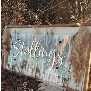 Boho Floral Nursery Name Sign, Boho Decor, Name Sign, Acrylic Overlay ...