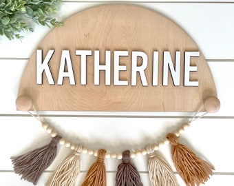 Boho Floral Nursery Name Sign Boho Decor Name Sign Acrylic - Etsy