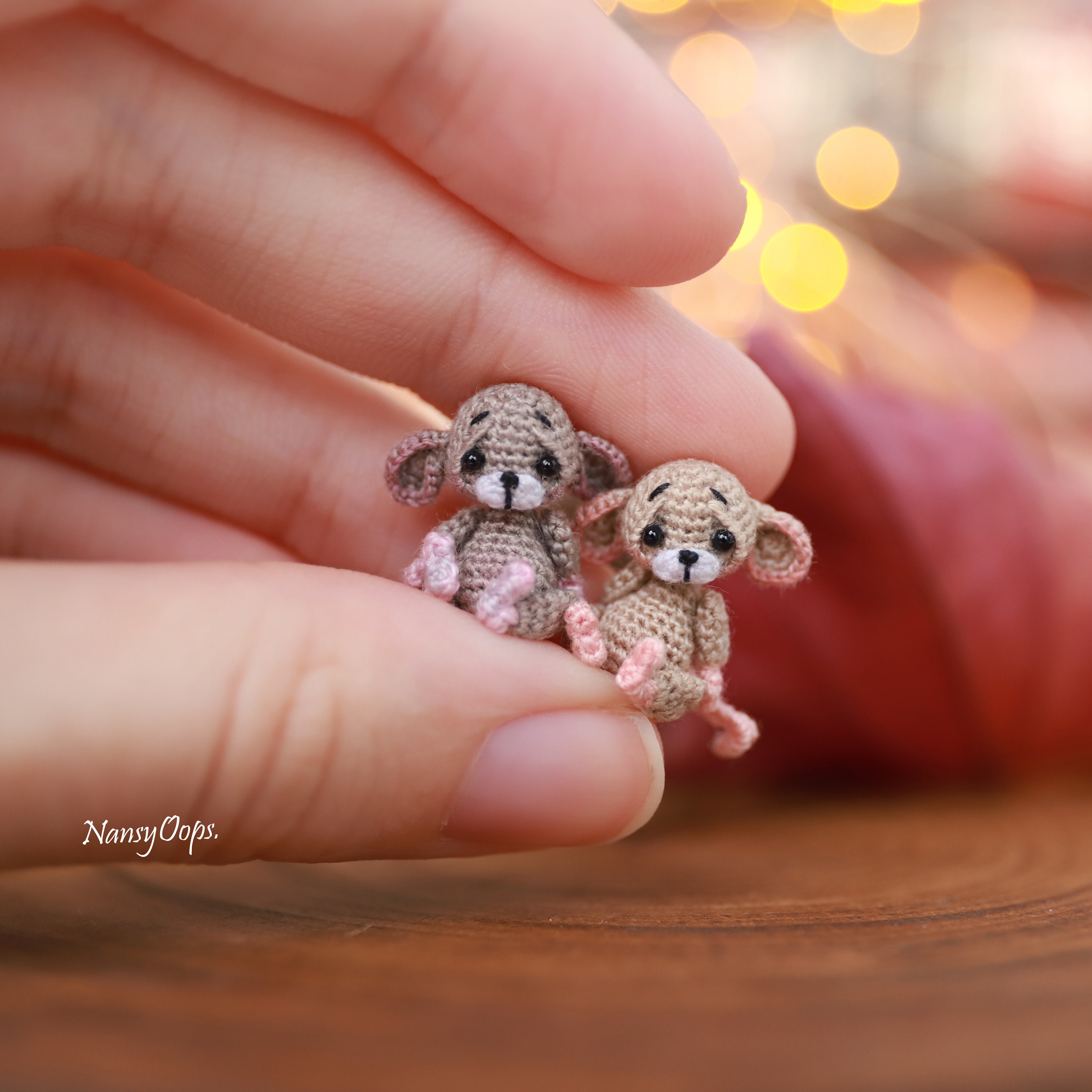 Crochet pattern micro mouse amigurumi pdf tutotial miniature | Etsy