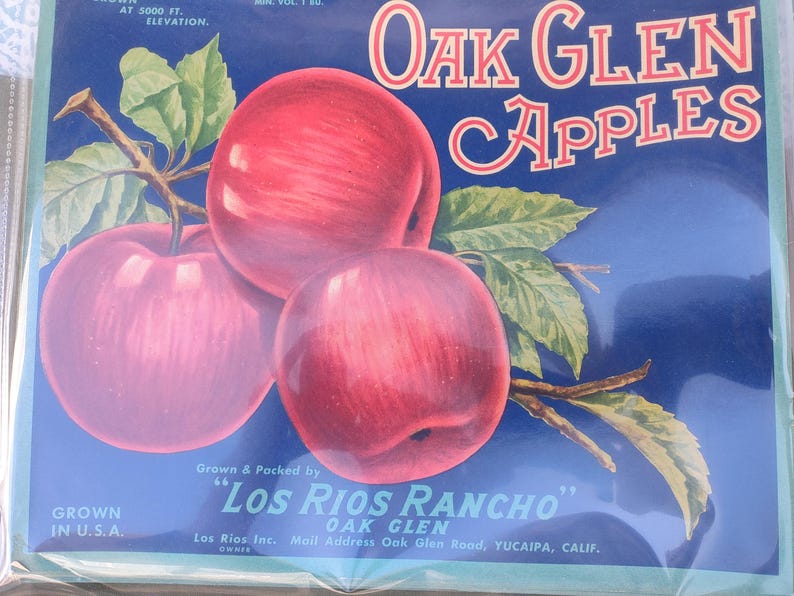 Vintage Lithography -rare Fruit Crate Label From California Fruit Farms ...