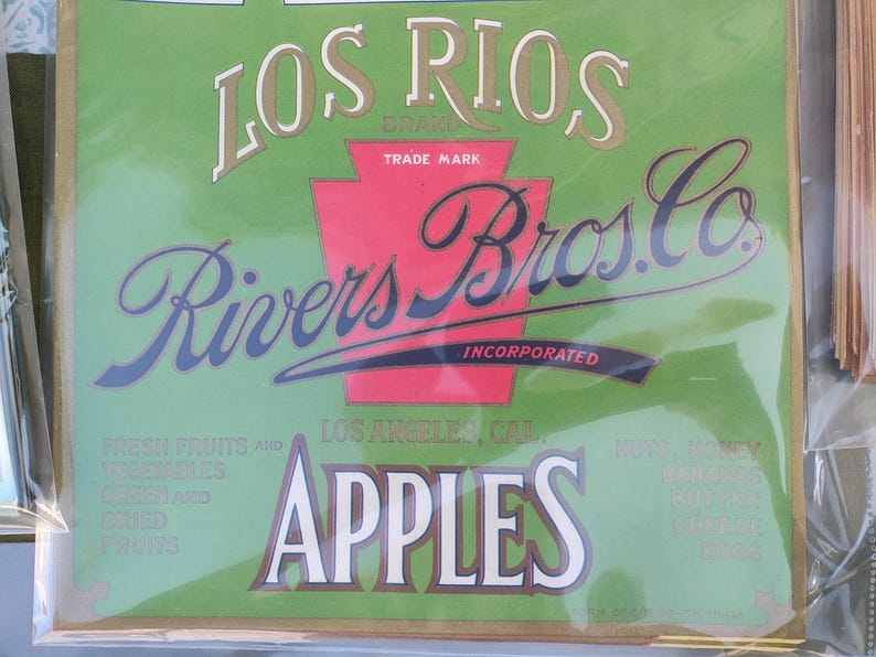 Vintage Lithography -rare Fruit Crate Label From California Fruit Farms ...